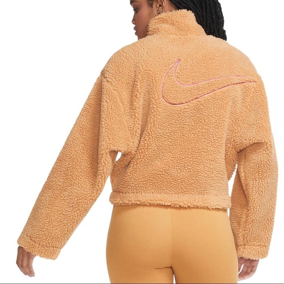 Nike | Jackets & Coats | Hp Nwt Nike Swoosh Oversized Teddy Sherpa Zip ...